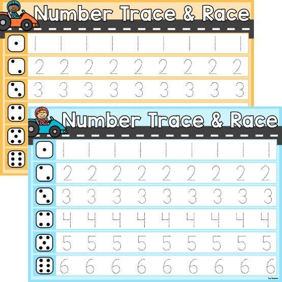 Number Trace & Colour 1-10 Worksheets - Top Teacher