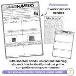 Year 6 Mathematics Package: Prime, Composite & Square Numbers - Top Teacher