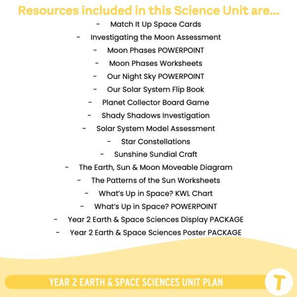 Earth & Space Sciences Year 2 UNIT PLAN - Top Teacher
