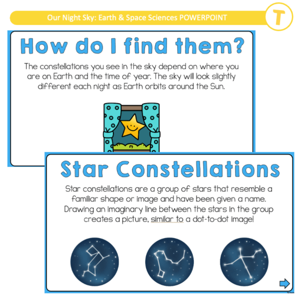Our Night Sky: Earth & Space Sciences POWERPOINT - Top Teacher