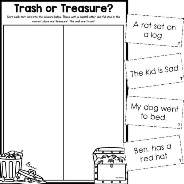 Trash or Treasure: Punctuation Worksheets - Top Teacher