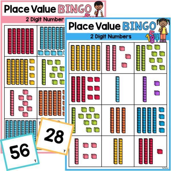 Place Value Bingo: Identifying 2-Digit Numbers Game - Top Teacher