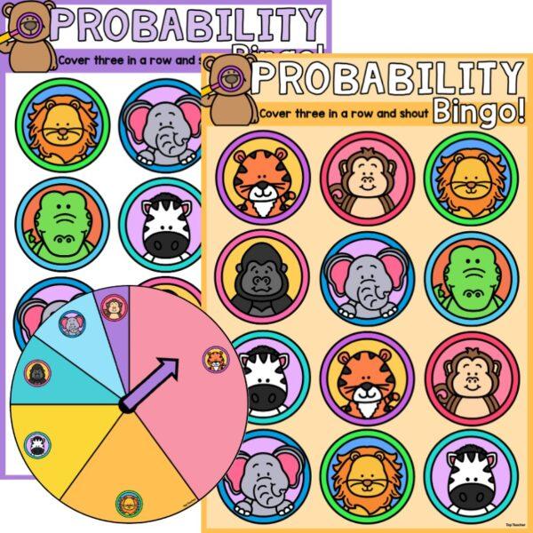 Animal Probability Bingo Game - Top Teacher