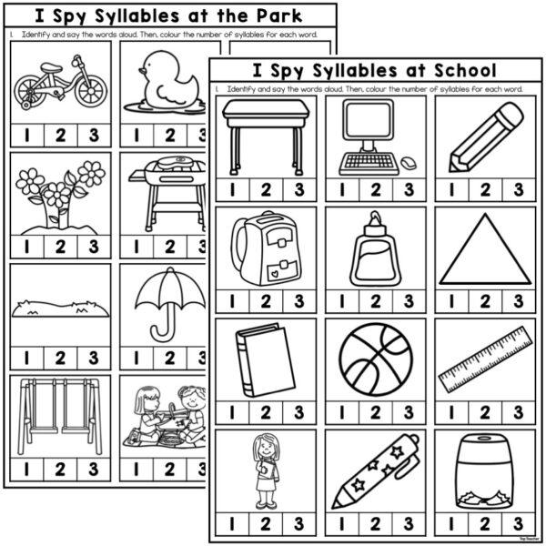 Syllables Search: Counting Syllables Worksheets - Top Teacher