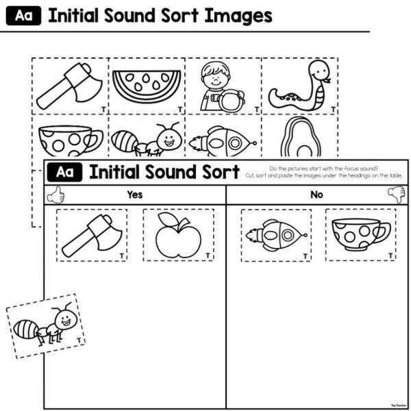 Initial Sound Sort Activity PACKAGE - Top Teacher