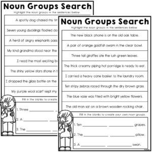 Writing Noun Groups - Top Teacher