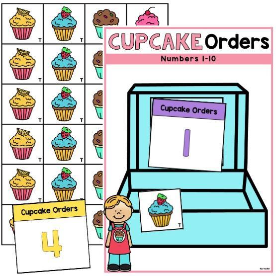Cupcake Orders: Counting to 10 Mat - Top Teacher