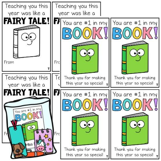 End of Year Student Gift Tag: Books - Top Teacher