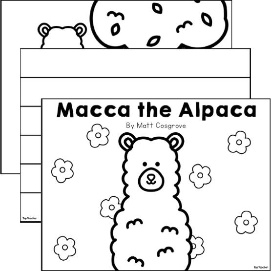 Macca the Alpaca Written Retell Booklet - Top Teacher
