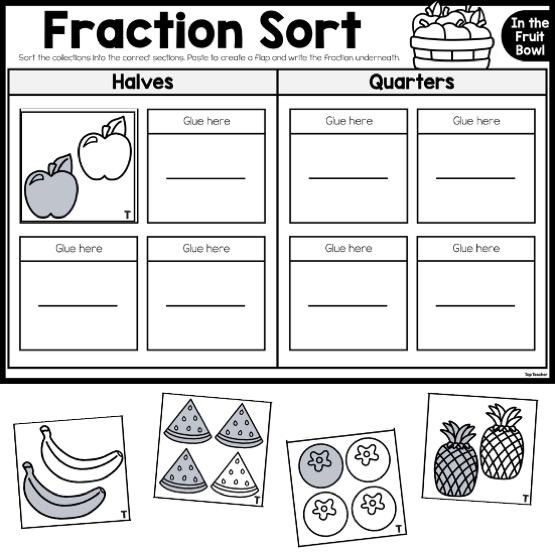 Fraction Sort: In the Fruit Bowl - Top Teacher