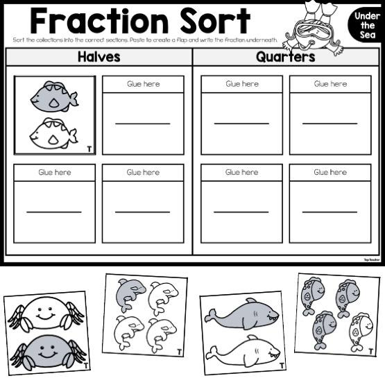 Fraction Sort: Under the Sea - Top Teacher
