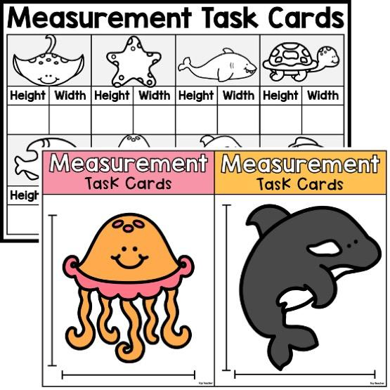 Measurement Task Cards: In the Ocean - Top Teacher