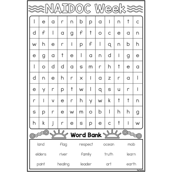 Reconciliation Week: Vocabulary Word Search Worksheets - Top Teacher