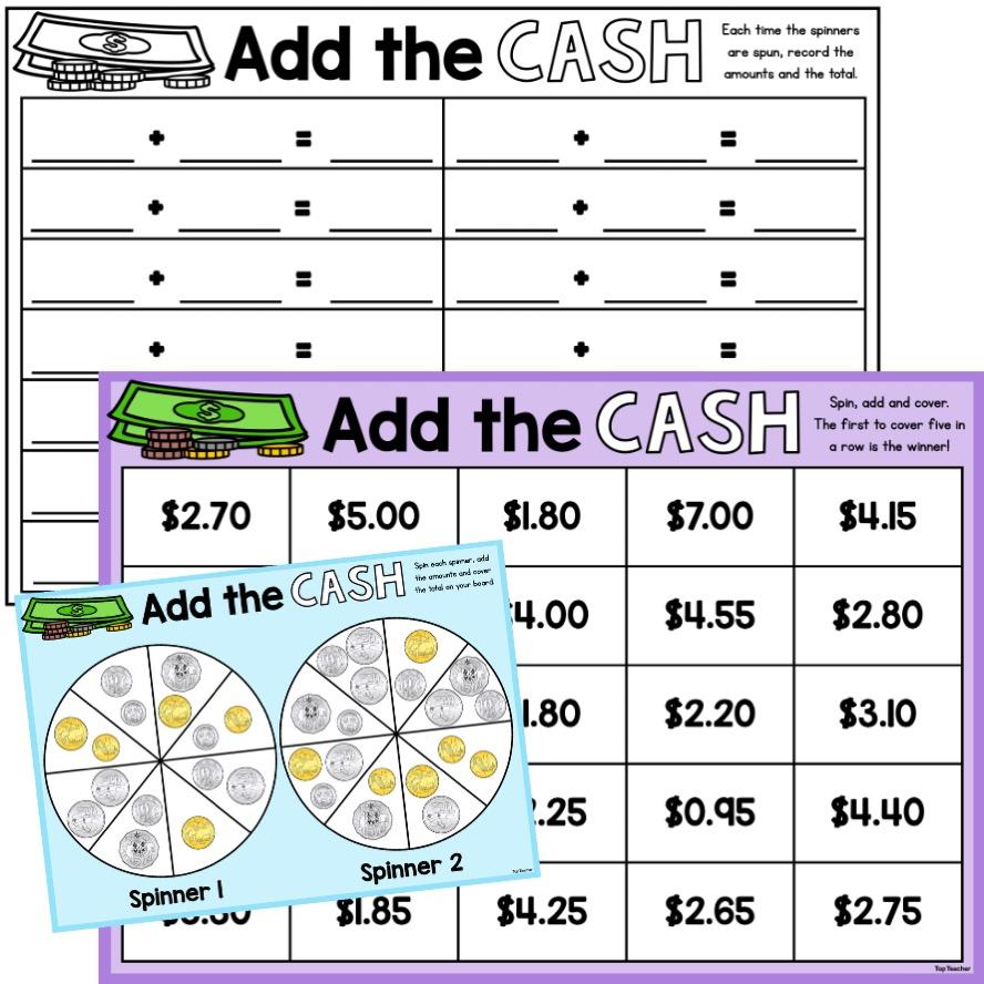 Add the Cash: Counting Money Game - Top Teacher