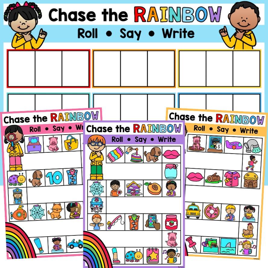 CVC Balloon Task Cards - Top Teacher