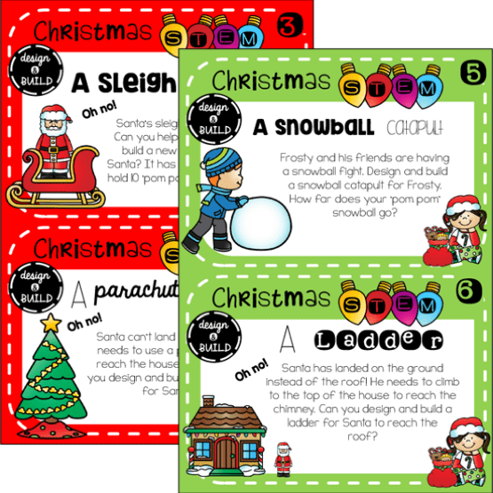 Christmas STEM Cards - Top Teacher