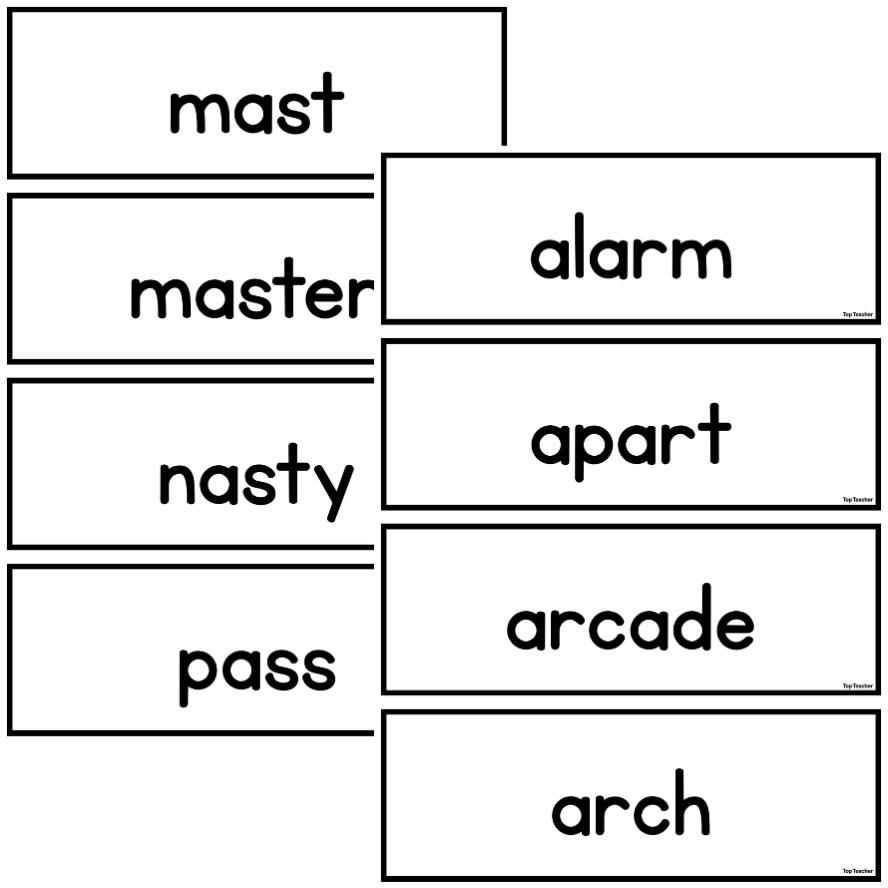 Decodable Word Cards: /ar/ - Top Teacher