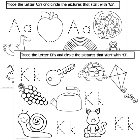 Does It Start With... Alphabet Worksheets - Top Teacher