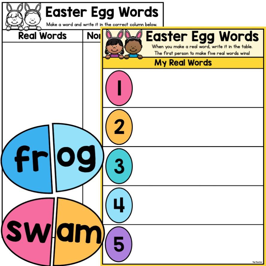 Easter Egg Words: Blending Activity - Top Teacher