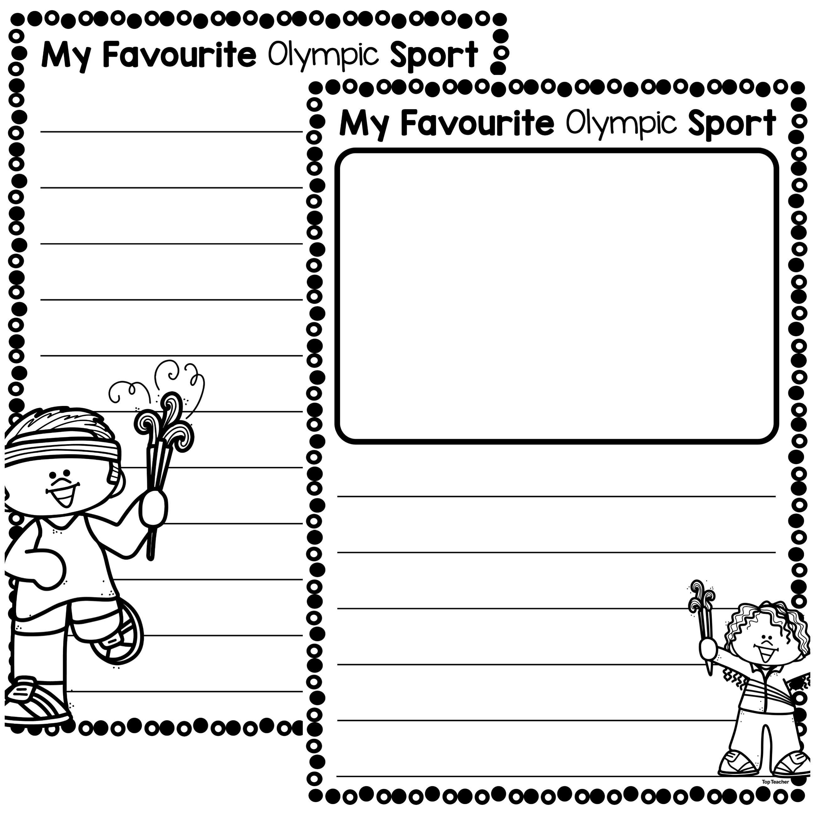 Favourite Olympic Sport Opinion Writing - Top Teacher