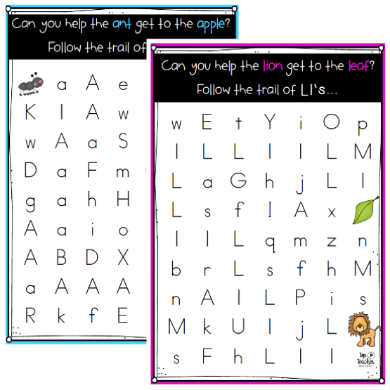 Follow the Alphabet Trail Letter Maze - Top Teacher