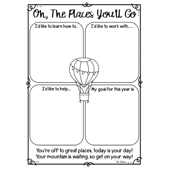 Oh the Places You'll Go... Back to School Activity - Top Teacher