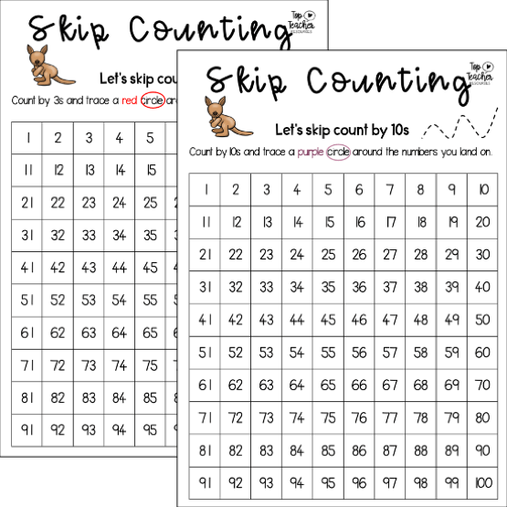 Skip Counting Pattern Grids - Top Teacher