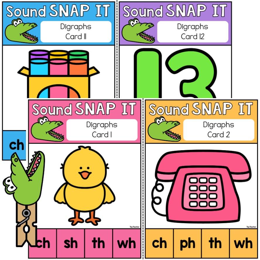 Sound Snap It: Beginning Digraphs - Top Teacher