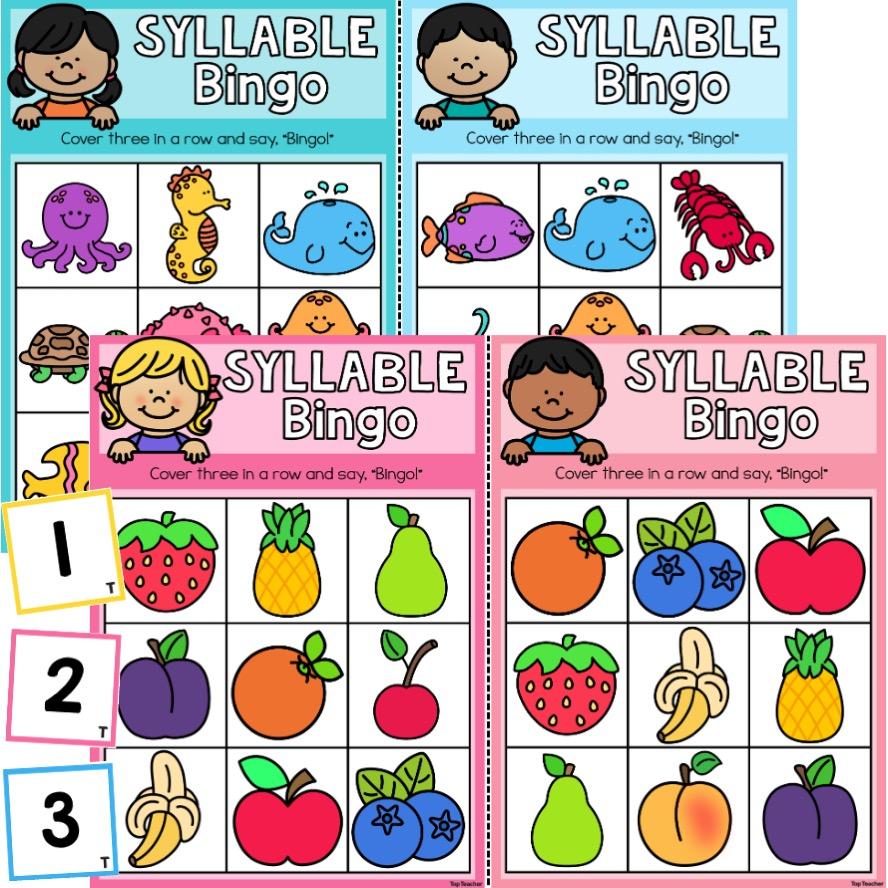 Syllable Bingo - Top Teacher