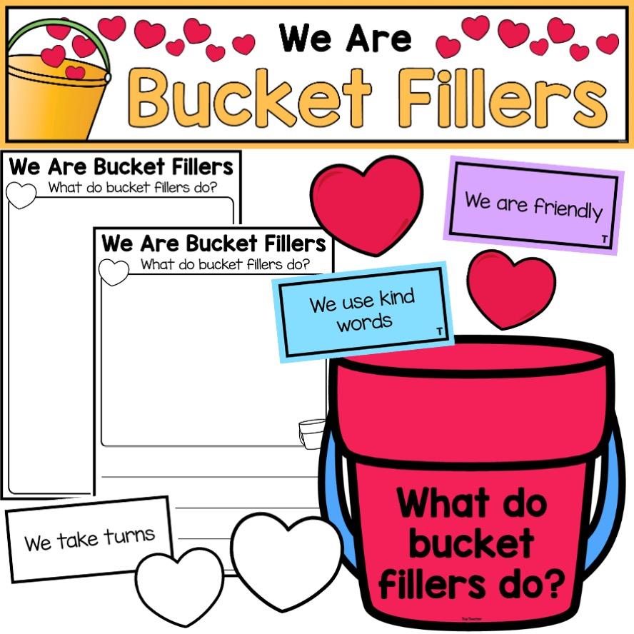 We Are Bucket Fillers PACKAGE: Back to School - Top Teacher