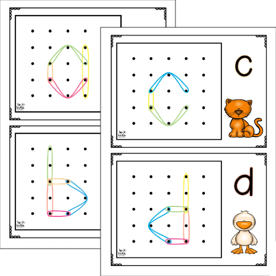 Alphabet Geoboard Cards - Top Teacher