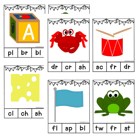 Beginning Blends Clip Cards - Top Teacher
