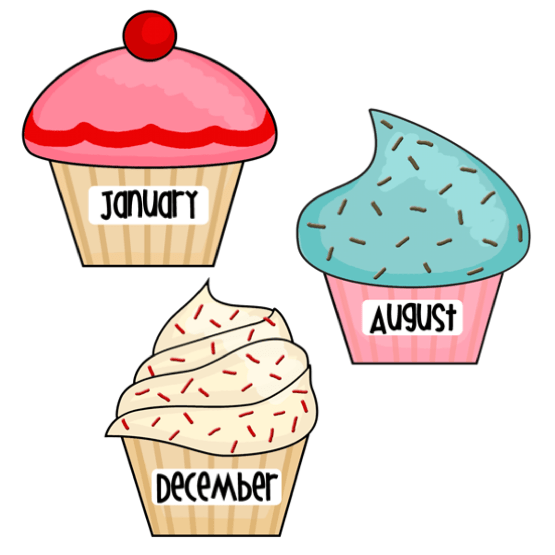 Birthday Cupcakes Display: Back to School - Top Teacher