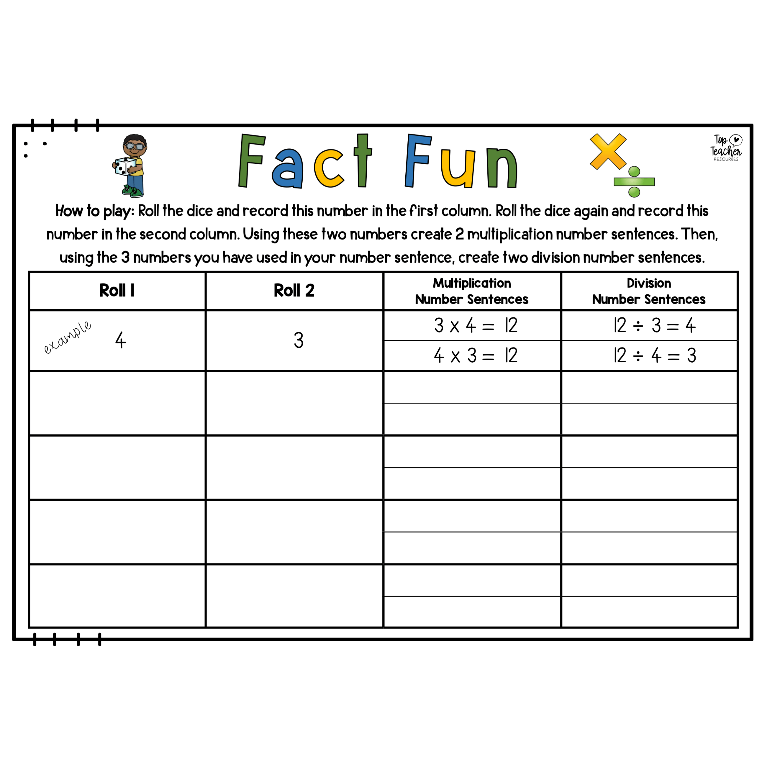 Division Facts Worksheet Creator Math Worksheets | Education.com