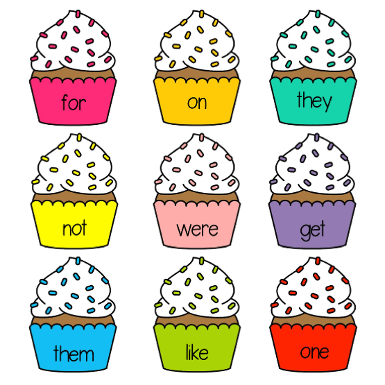 Cupcake Words - Top Teacher