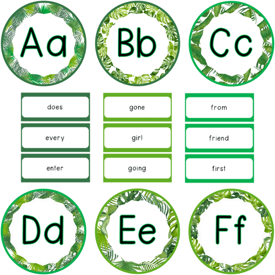 Word Wall Tropical - Top Teacher