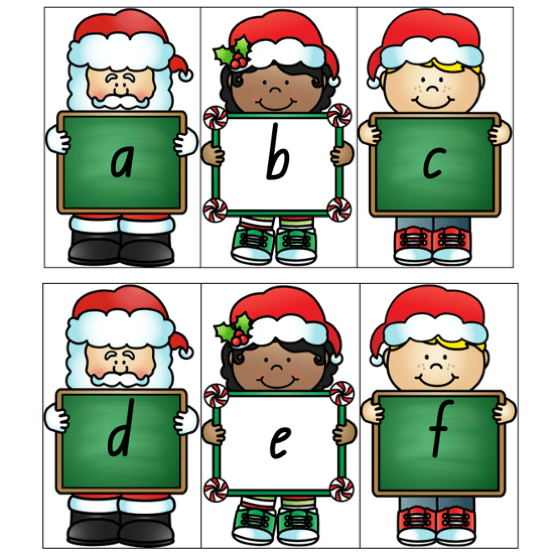 Christmas Alphabet Cards - Top Teacher