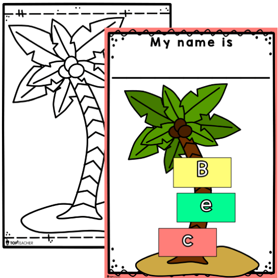 Chicka Chicka Boom Boom Tree Coloring Page Pre K Literacy | ABC Center