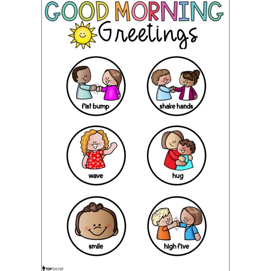 Morning Greetings Chart - Top Teacher