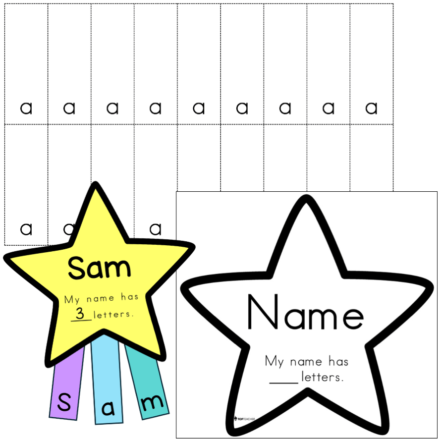 Name Stars - Top Teacher