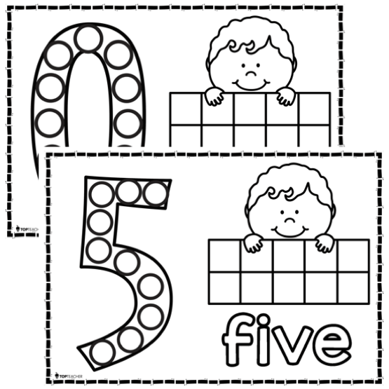 Fine Motor Number Mats - Top Teacher
