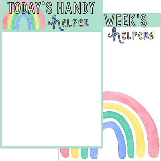 Handy Helper Rainbow - Top Teacher
