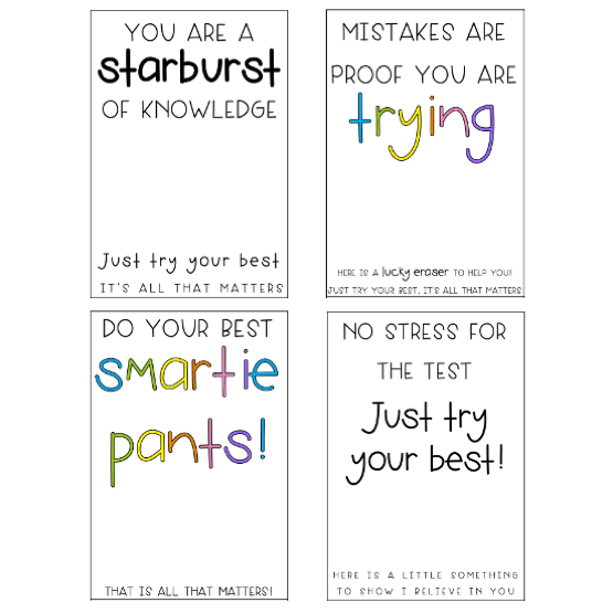Motivational Test Gift Tags - Top Teacher
