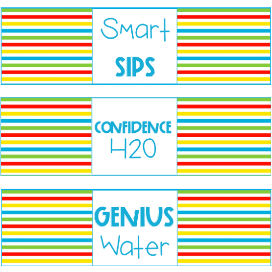 Motivational Test Water Bottle Labels - Top Teacher