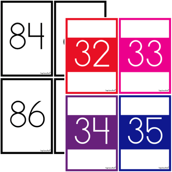 Numeral Cards 0-100 - Top Teacher