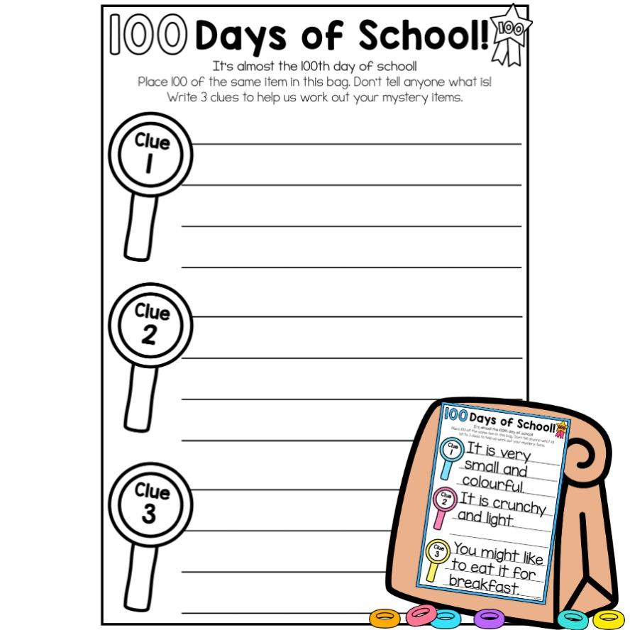 100 Days of School Mystery Bag Activity - Top Teacher
