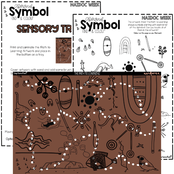 NAIDOC Week Aboriginal Symbol Sensory Play Tray - Top Teacher