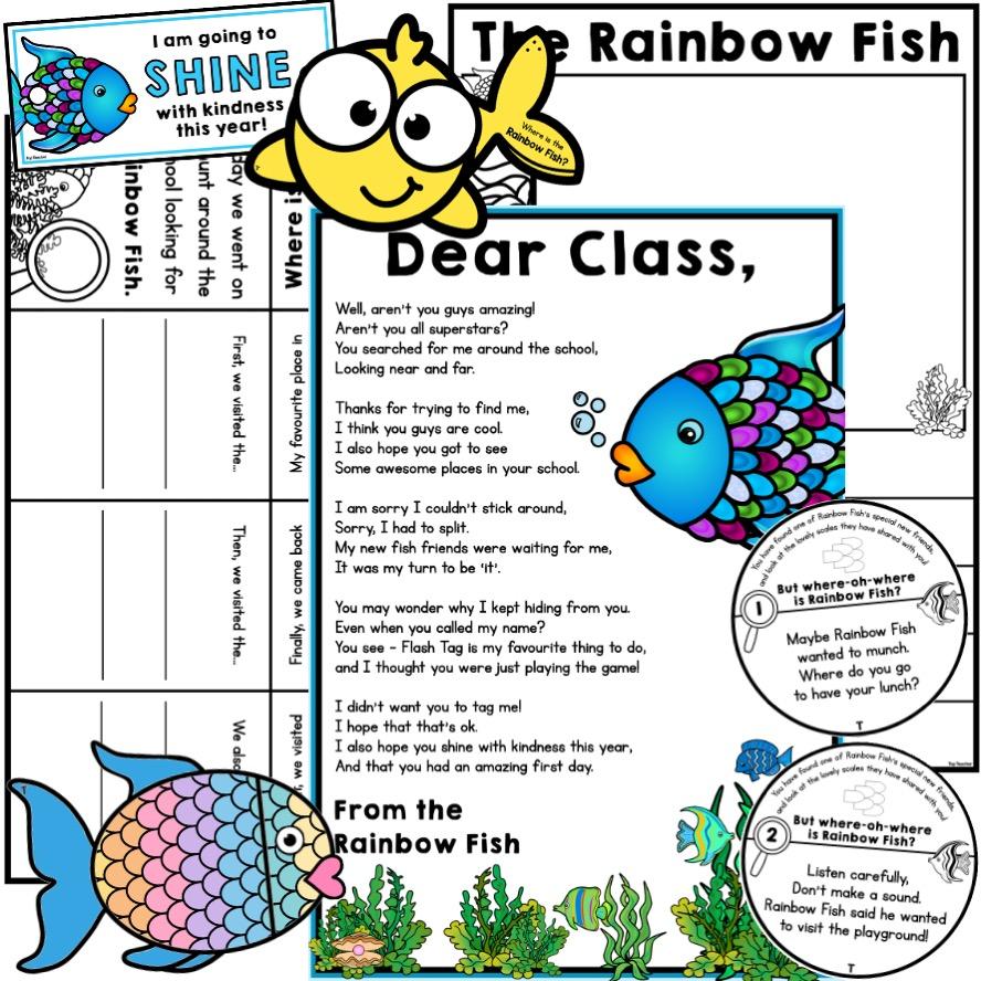 Rainbow Fish School Scavenger Hunt: Back to School PACKAGE - Top Teacher