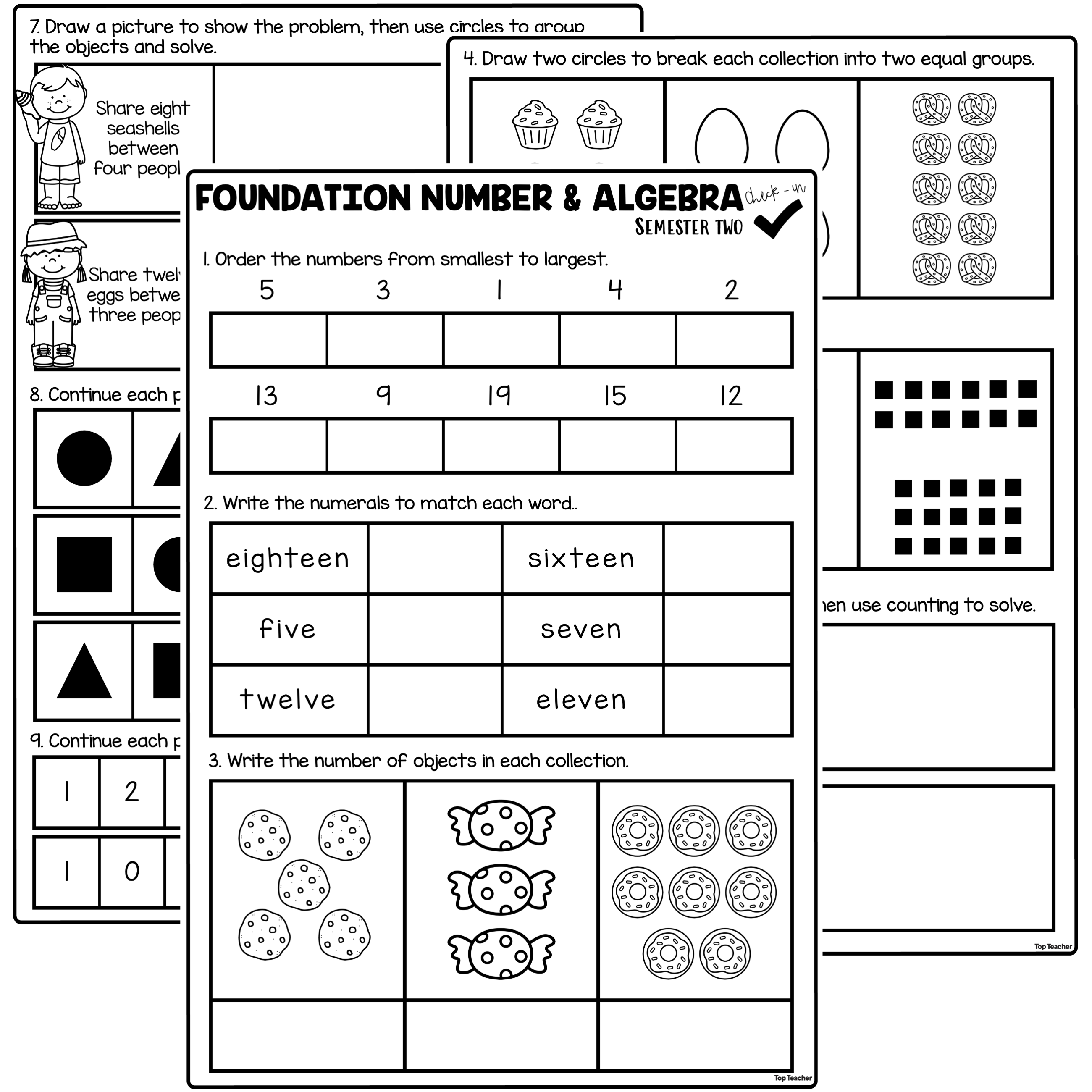 Number & Algebra Strand Assessment: Foundation Semester 2 - Top Teacher