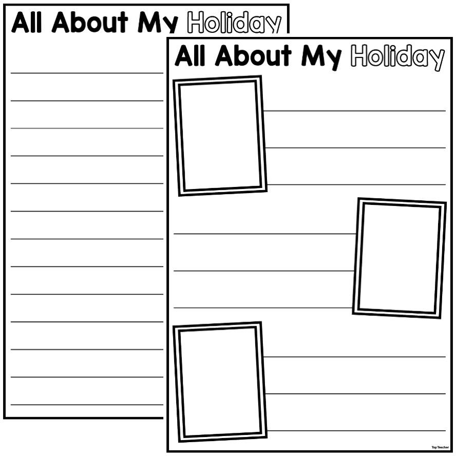 All About My Holiday: Back to School Writing Templates - Top Teacher